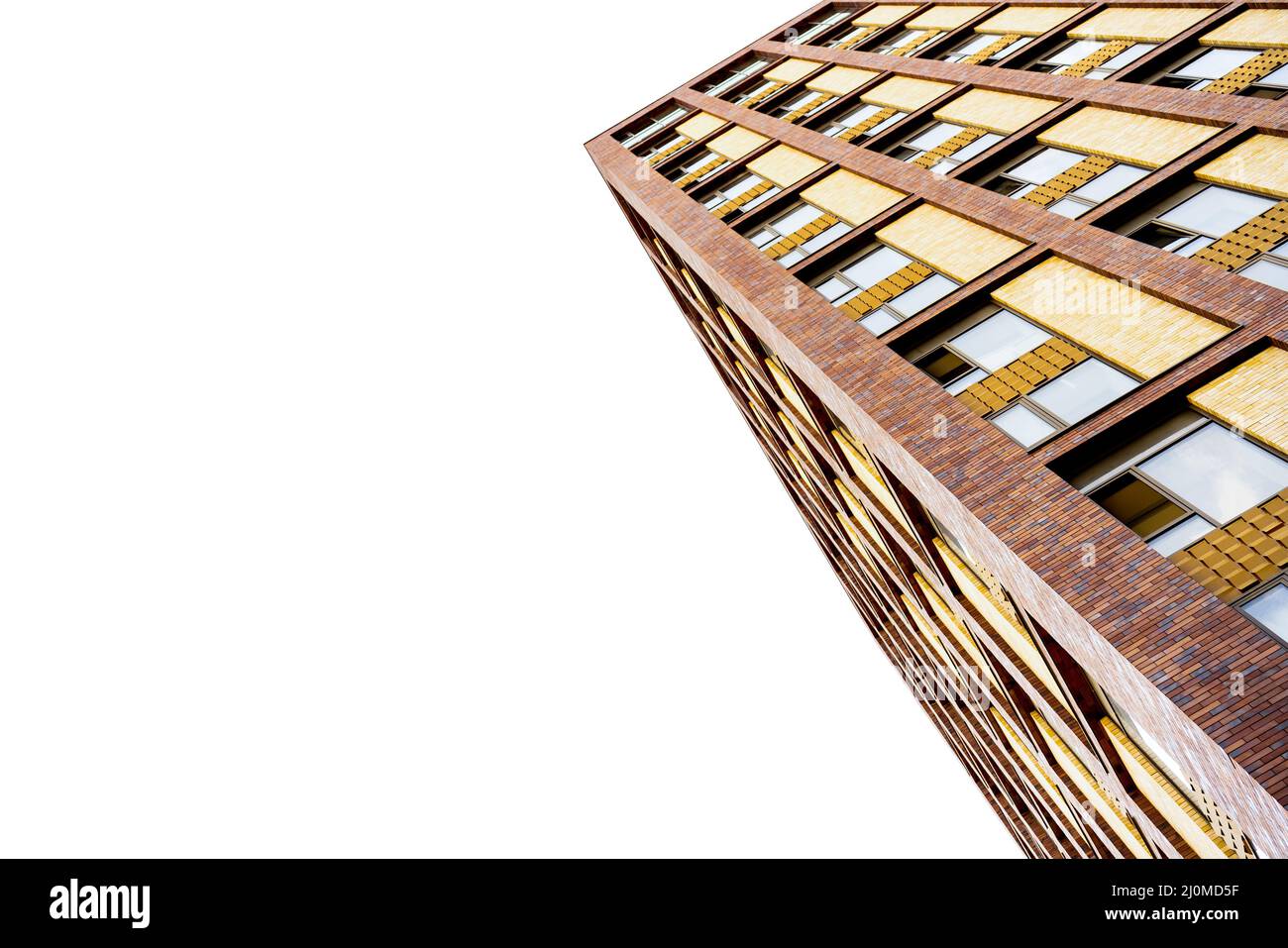 Moscow, Russia, June 27, 2020. Modern building, view from below ...