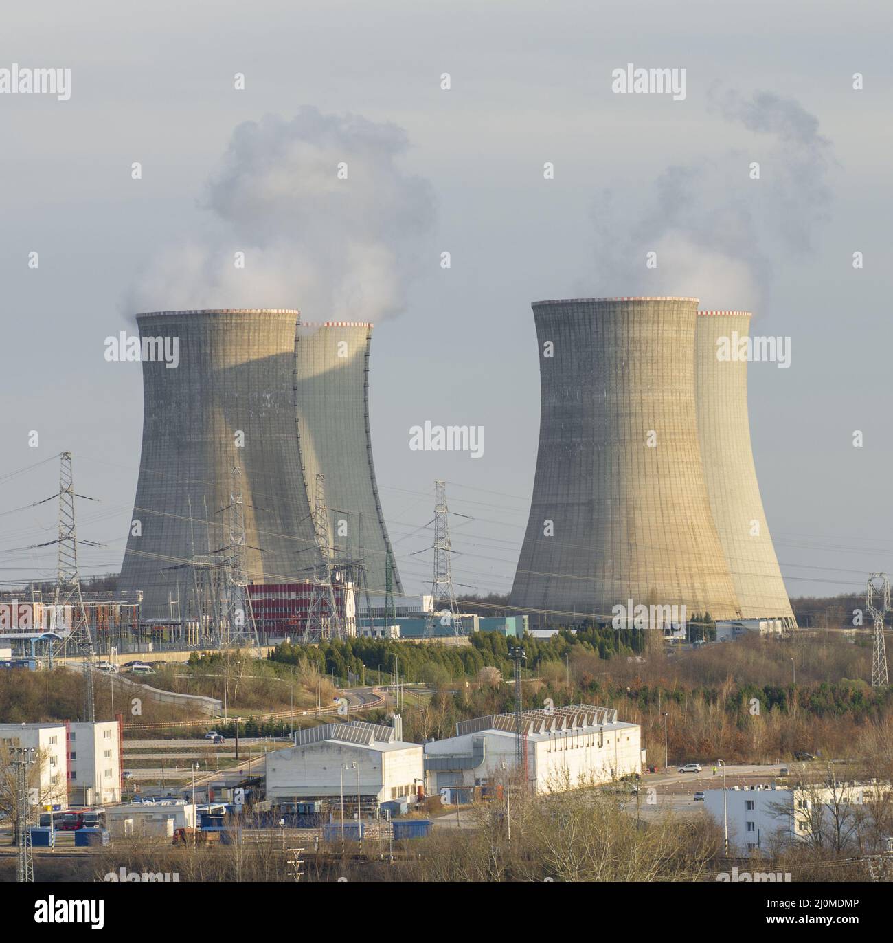 Nuclear power plant. Power station. Nuclear energy. Mochovce. Slovakia ...