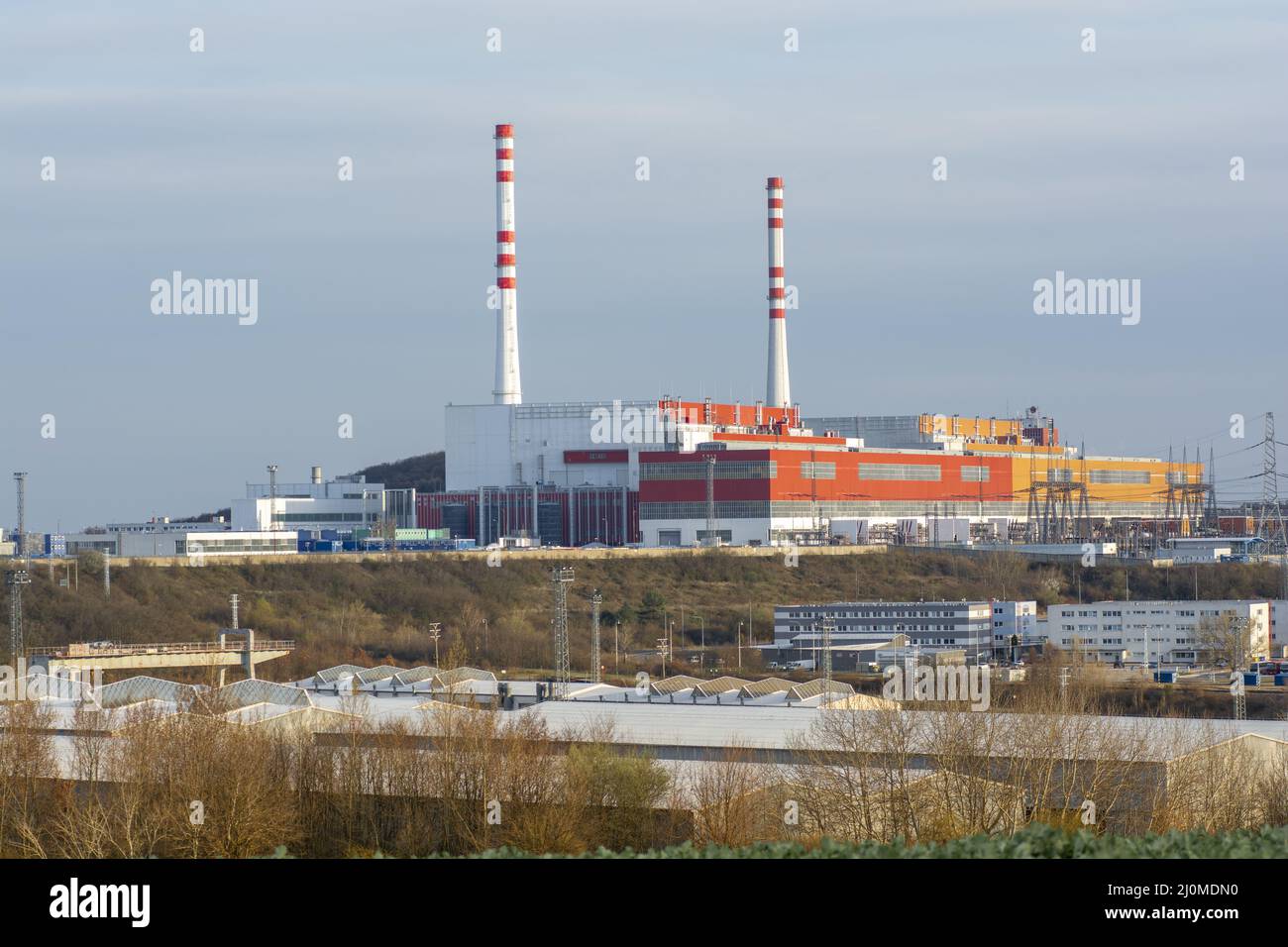 Nuclear power plant. Power station. Nuclear energy. Mochovce. Slovakia ...