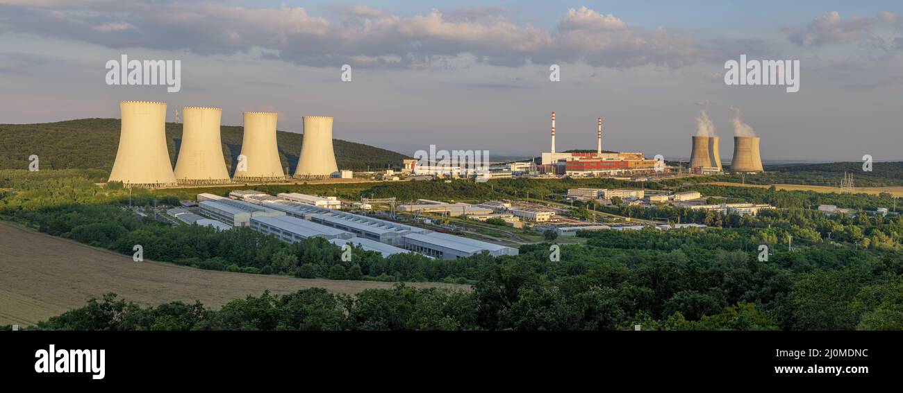 Nuclear power plant. Power station. Nuclear energy. Mochovce. Slovakia ...