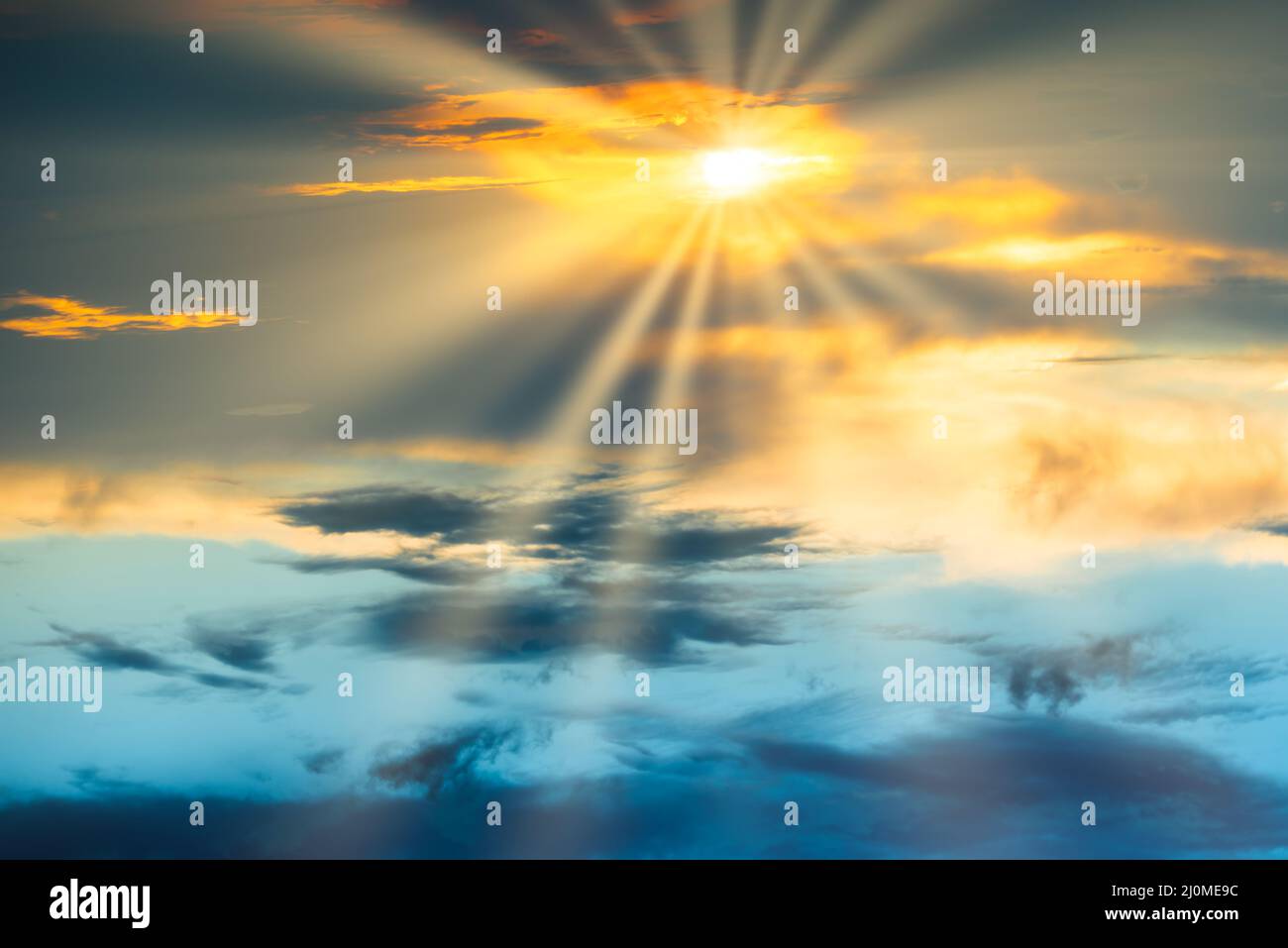 Sunset sky with dramatic clouds Stock Photo - Alamy