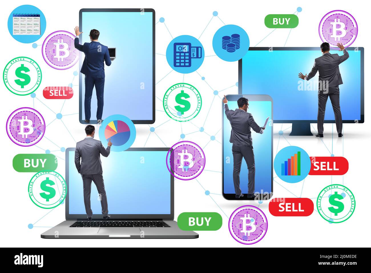 Bitcoin dollar exchange concept trading Cut Out Stock Images & Pictures ...