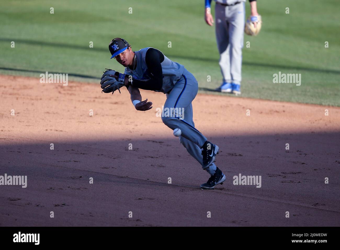 March 19, 2022: Daniel Harris IV #1 Kentucky second baseman makes a ...