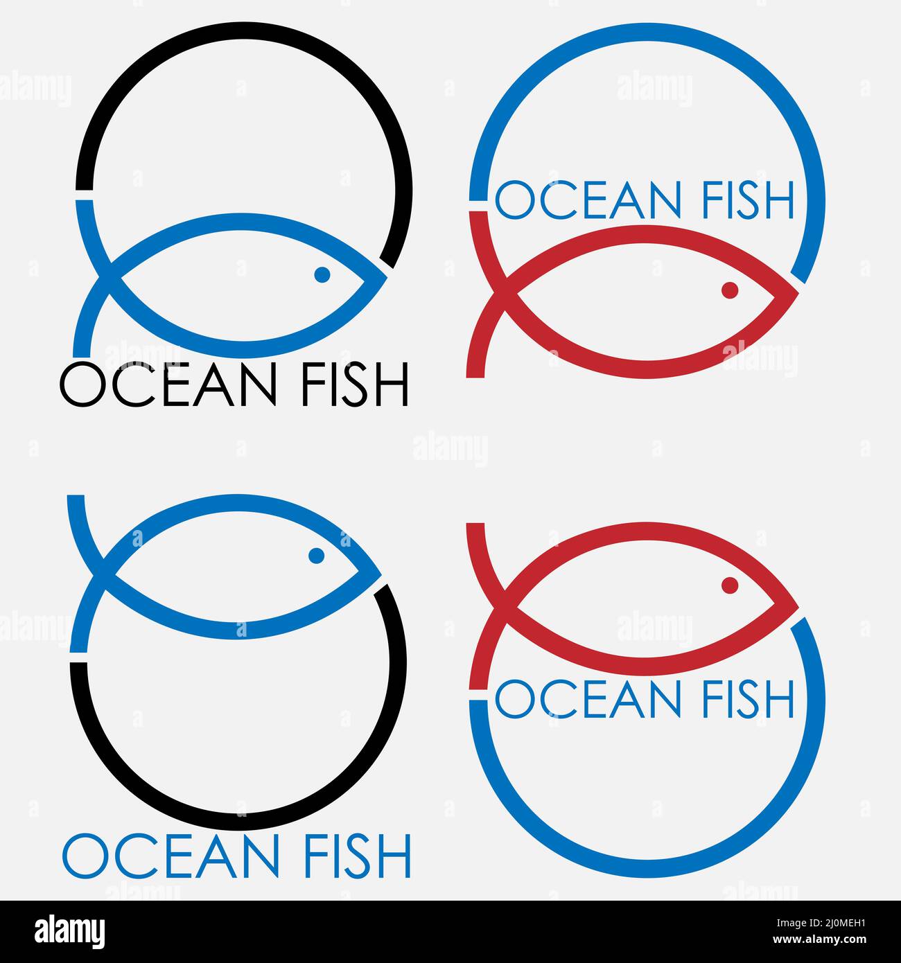 Ocean fish logo hi-res stock photography and images - Alamy