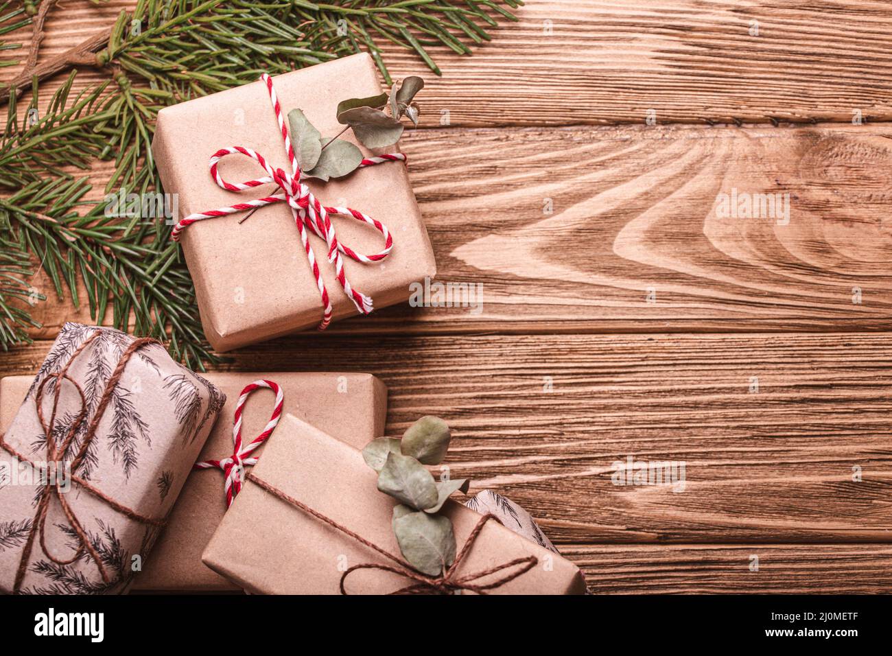 Christmas presents background Stock Photo - Alamy