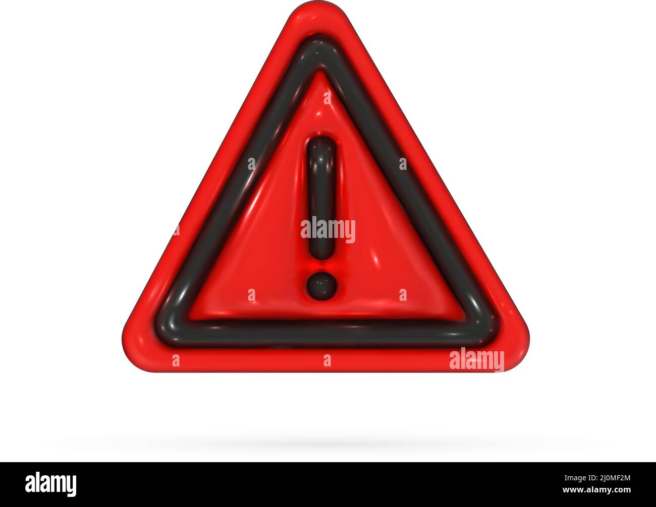 Caution sign 3d. Hazard warning sticker. Danger, attention and ...