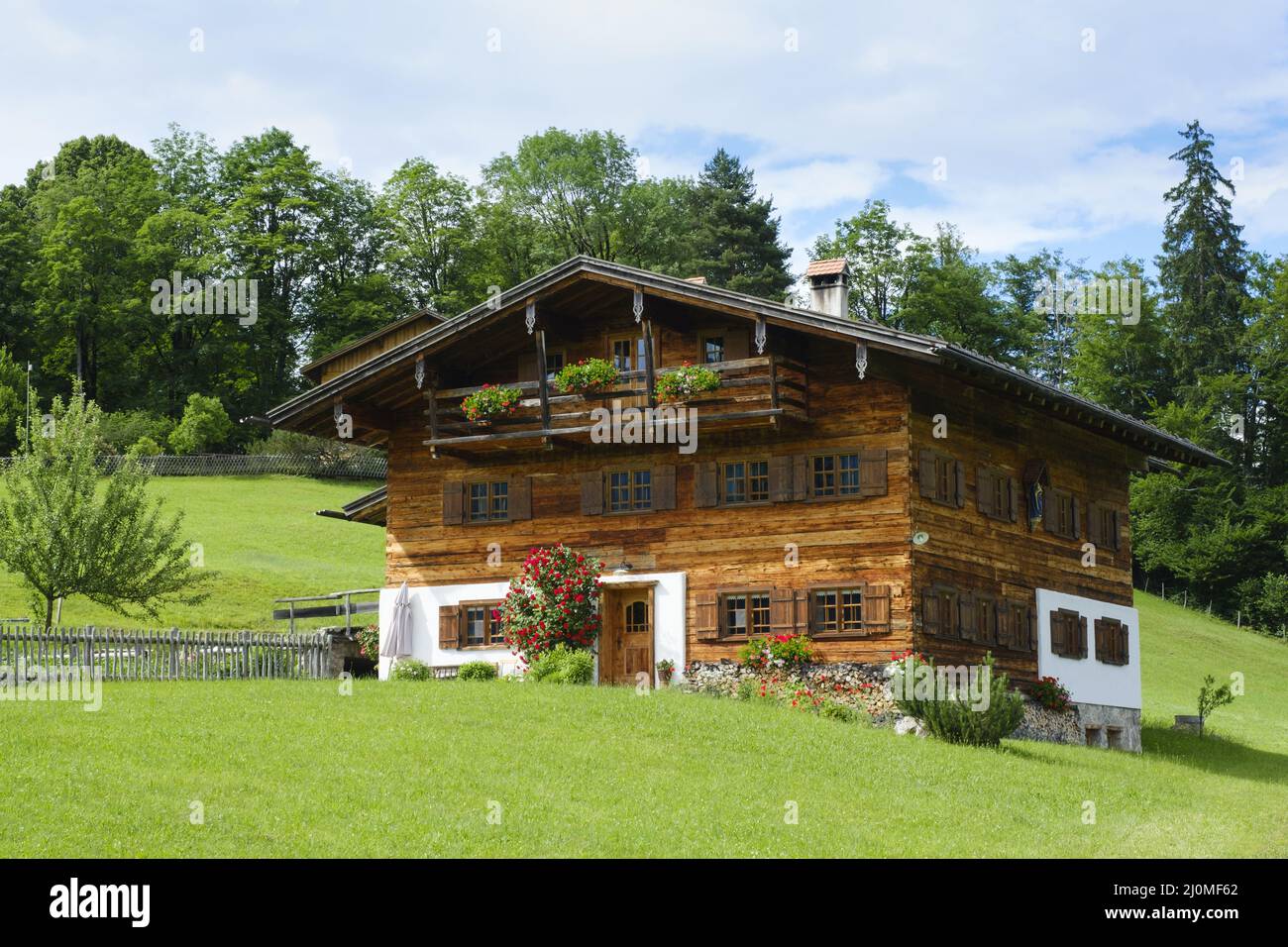 Traditional bavarian House, Allgaeu, Bavaria, Germany, Europe Stock ...
