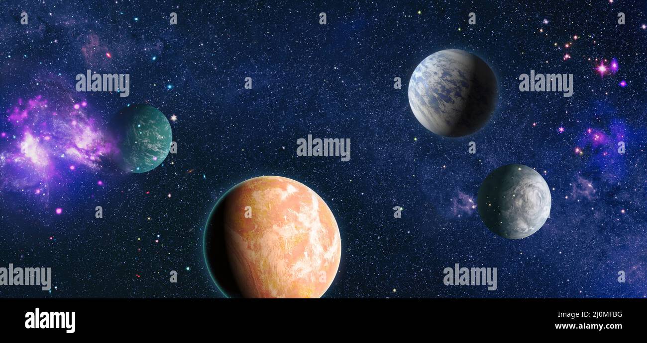 Rainbow Of Colors In The Solar System Planet Order