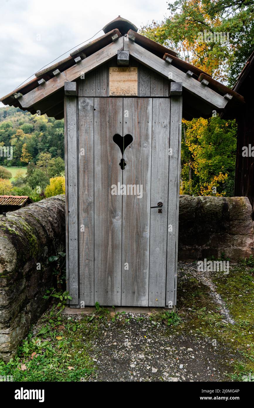 Old wooden toilet house Stock Photo - Alamy