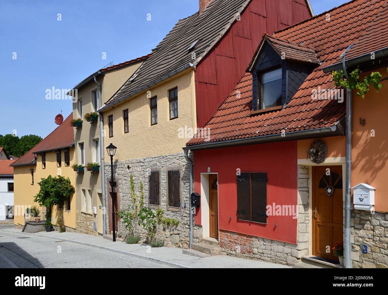 Historical Buildings in the Old Town of Freyburg at the River Unstrut ...