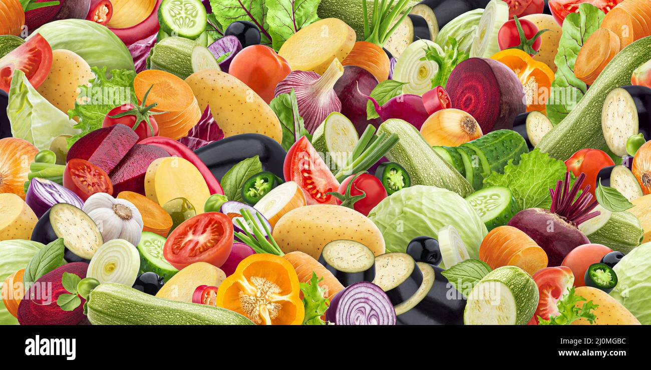 Frame made different vegetables hi-res stock photography and images - Alamy