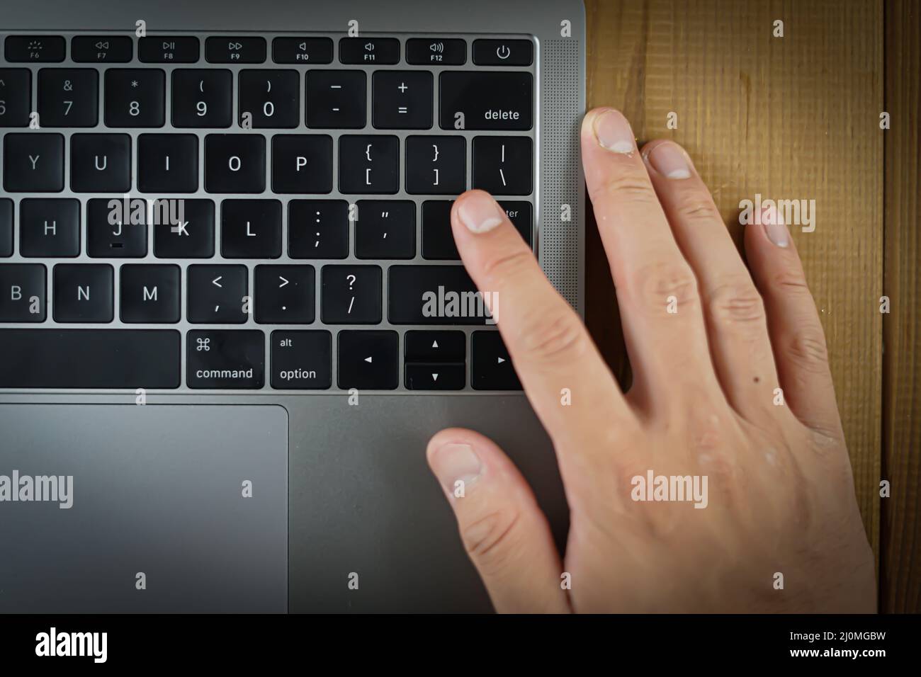 Keyboard image of stylish laptop Stock Photo - Alamy