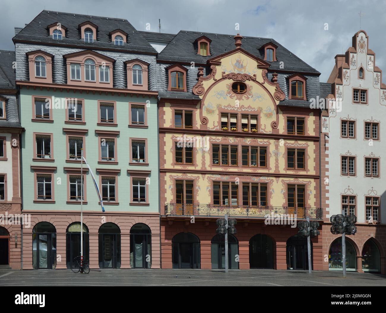 Historical Buildings in the Old Town of Mainz, Rhineland - Palatinate ...