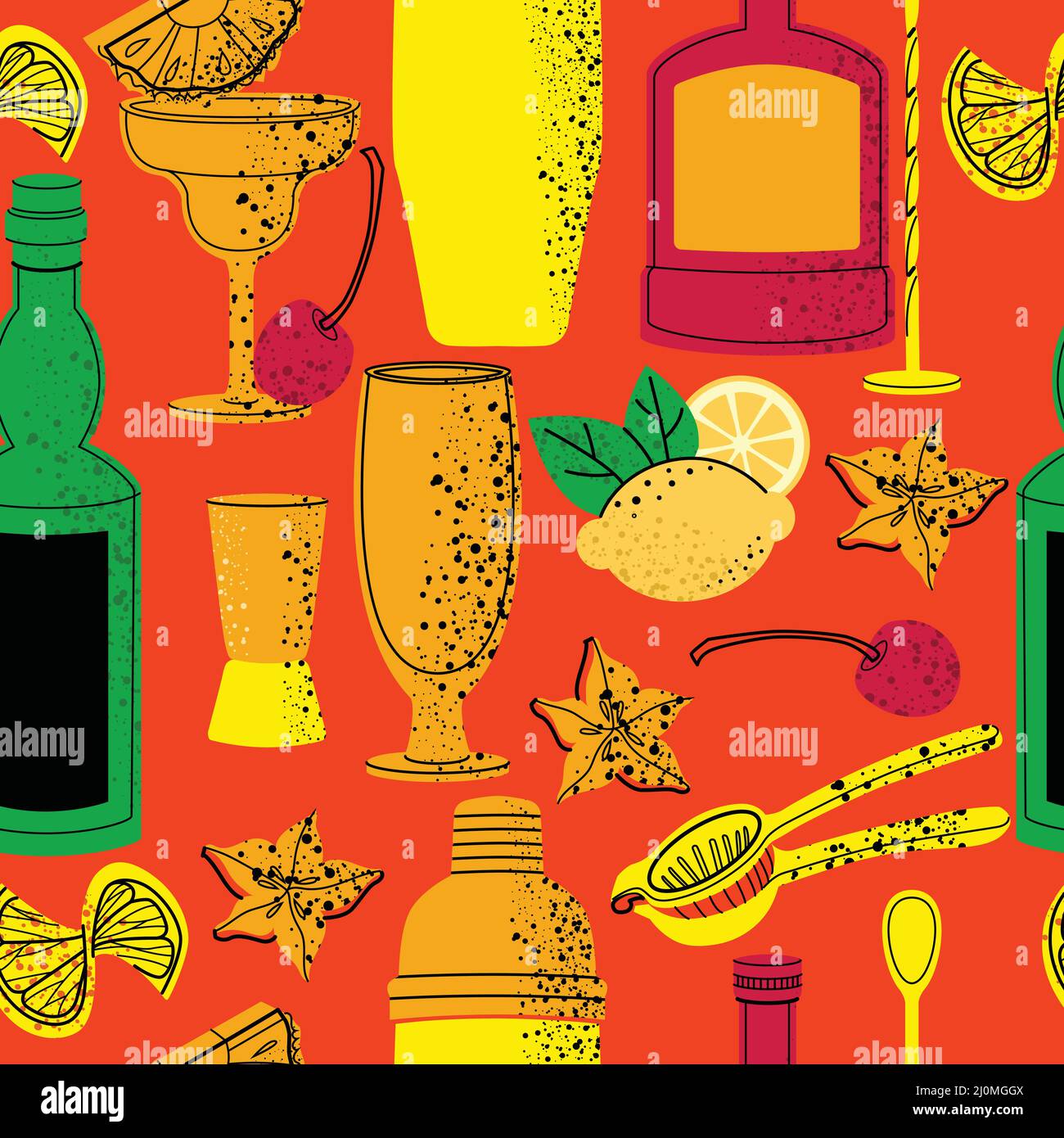 Vector bartender equipment seamless pattern Stock Vector Image & Art - Alamy
