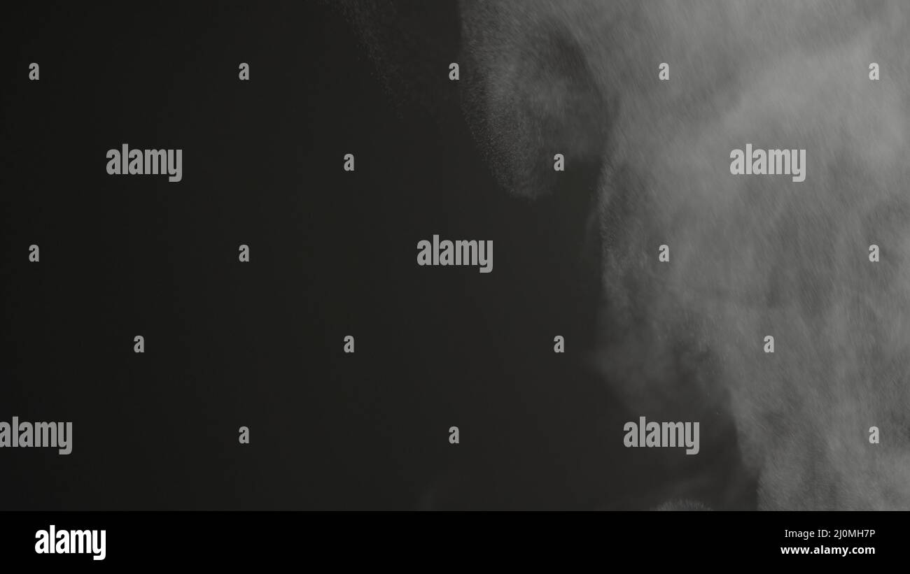 Steam rising over black background, wide photo Stock Photo - Alamy