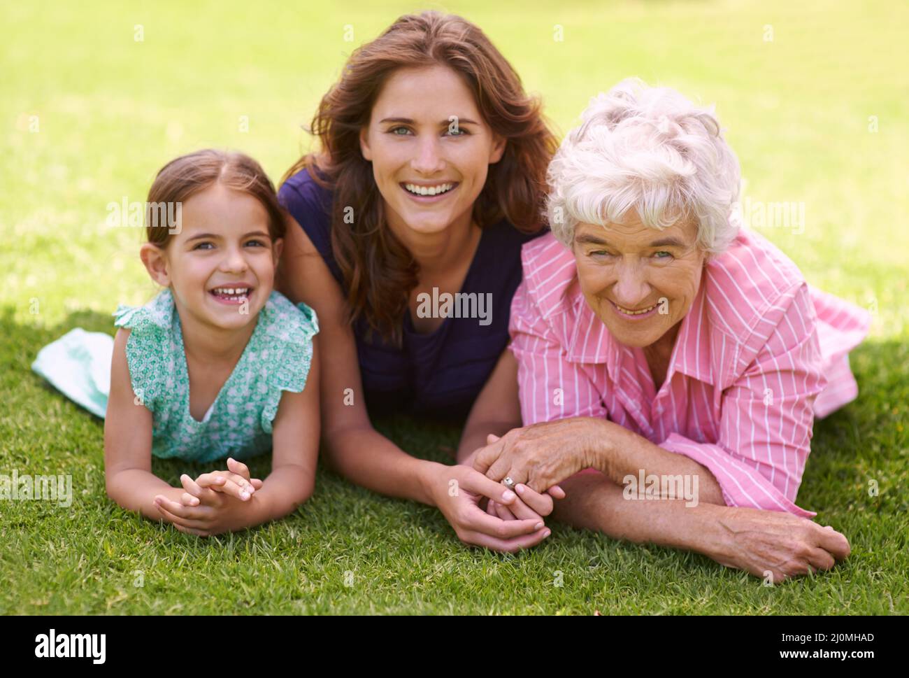 Three generations of a loving family. Shot of a generational family ...