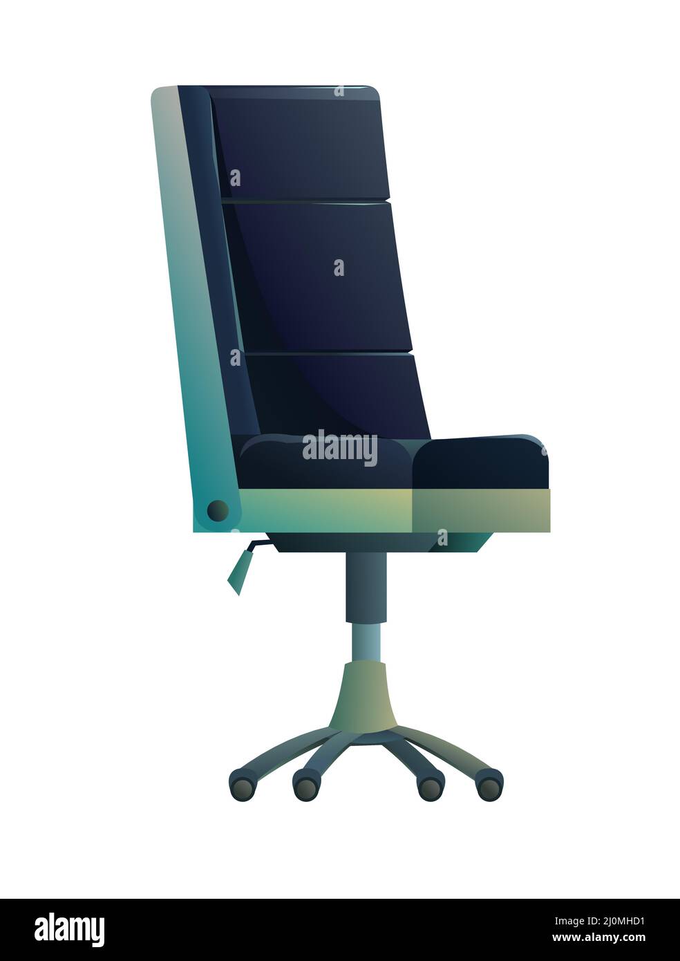 Contemporary office chair. Comfortable work furniture. Isolated on ...