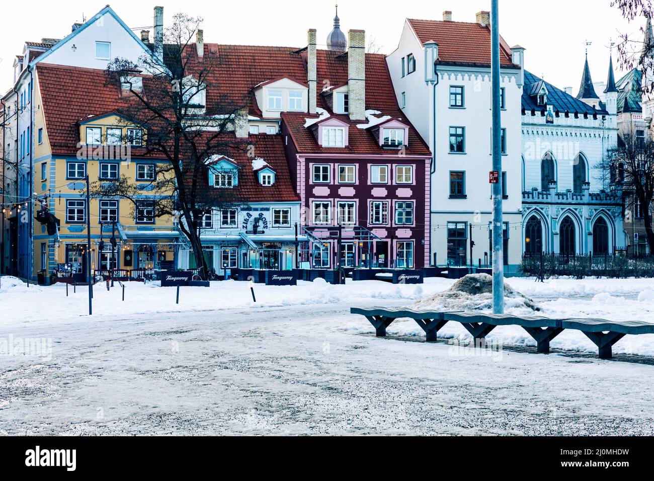 Riga Old Town. Medieval Gothic Architecture. Riga the capital of Latvia ...
