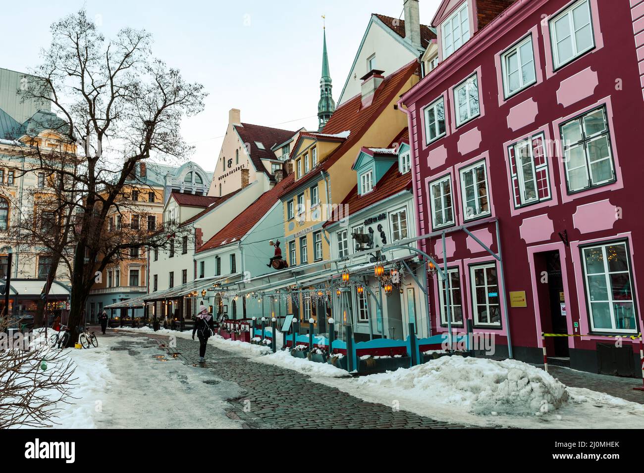 Riga Old Town. Medieval Gothic Architecture. Riga the capital of Latvia ...