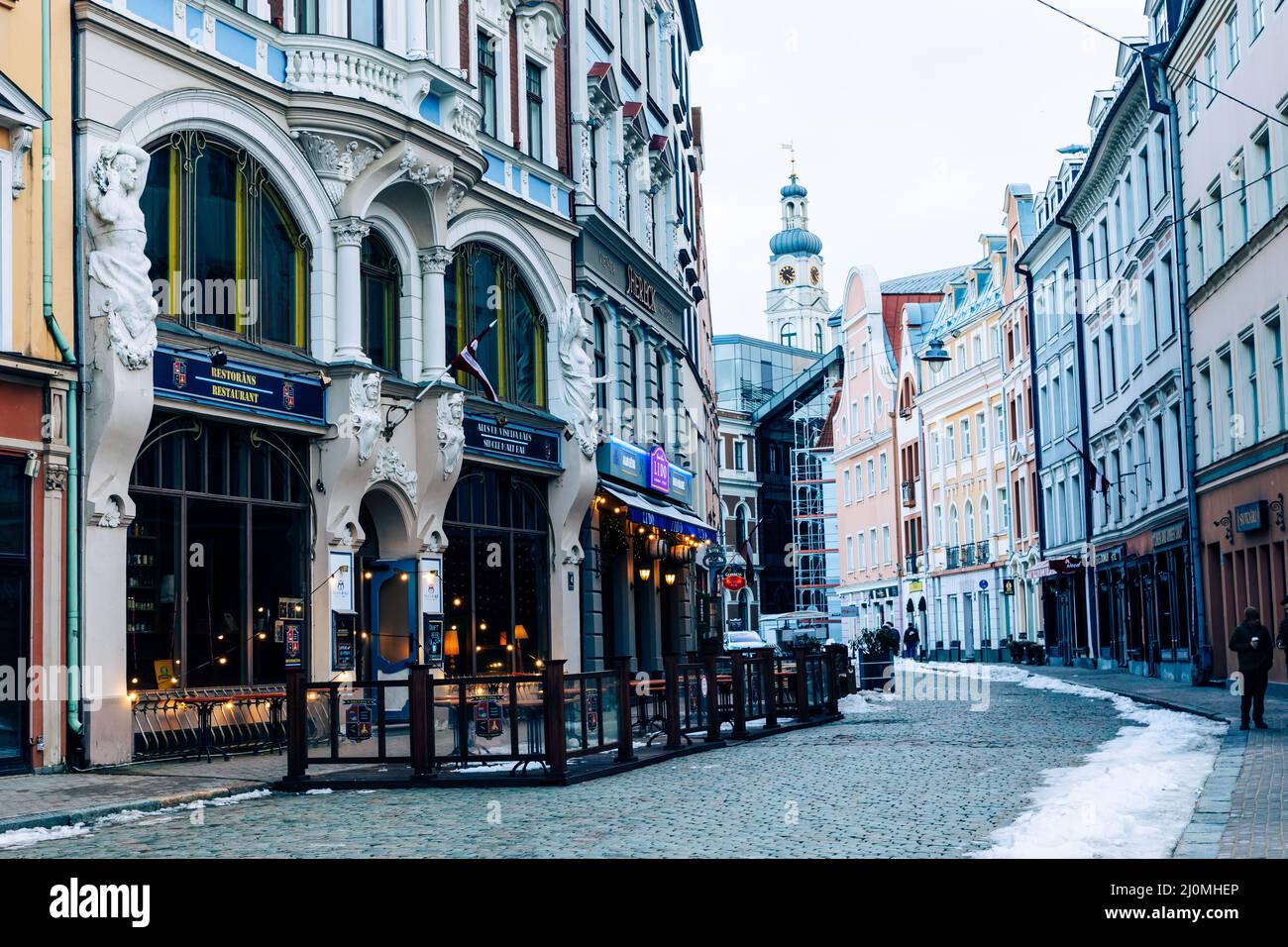 Riga Old Town. Medieval Gothic Architecture. Riga the capital of Latvia ...