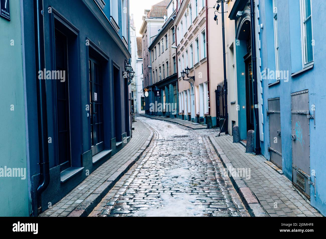 Riga Old Town. Medieval Gothic Architecture. Riga the capital of Latvia ...