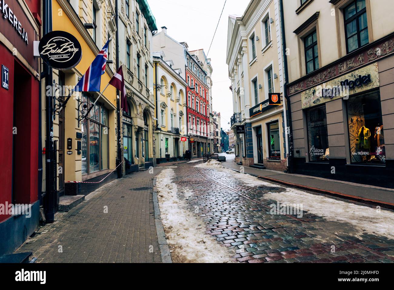 Riga Old Town. Medieval Gothic Architecture. Riga the capital of Latvia ...