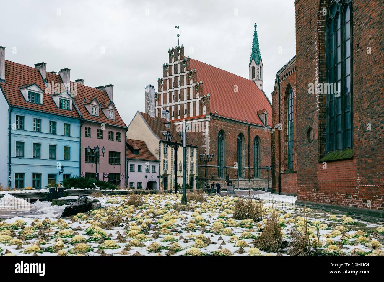 Riga Old Town. Medieval Gothic Architecture. Riga the capital of Latvia ...
