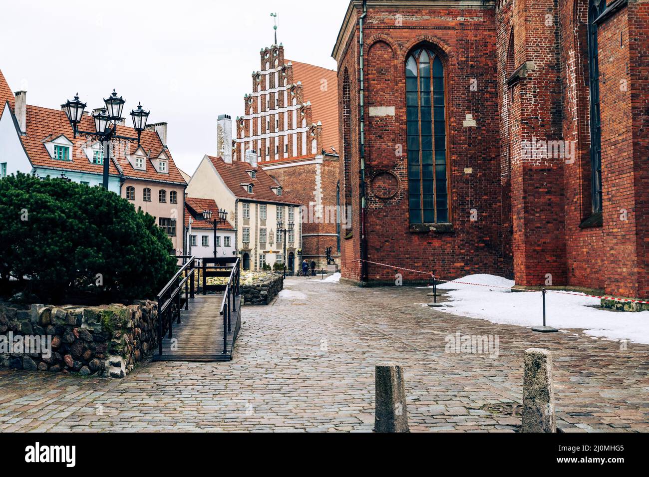 Riga Old Town. Medieval Gothic Architecture. Riga the capital of Latvia ...