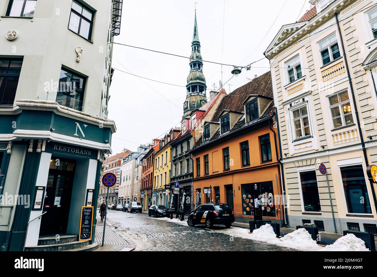 Riga Old Town. Medieval Gothic Architecture. Riga the capital of Latvia ...