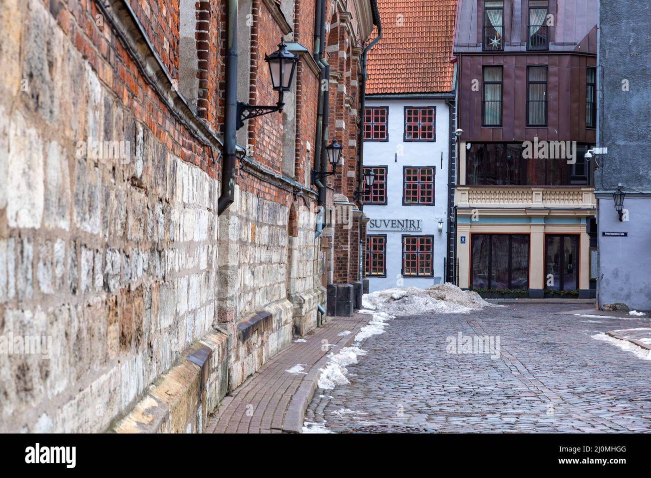Riga Old Town. Medieval Gothic Architecture. Riga the capital of Latvia ...