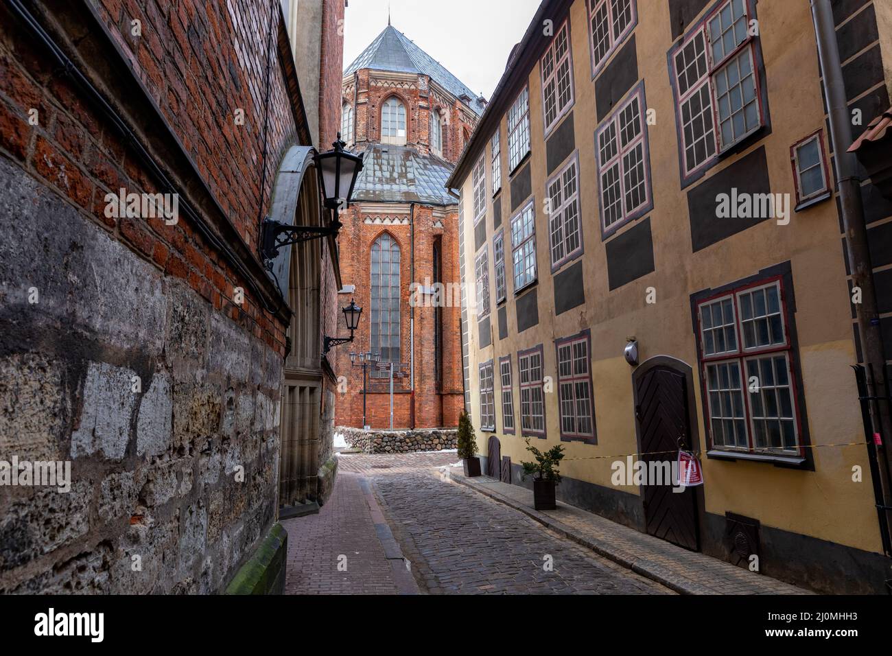 Riga Old Town. Medieval Gothic Architecture. Riga the capital of Latvia ...