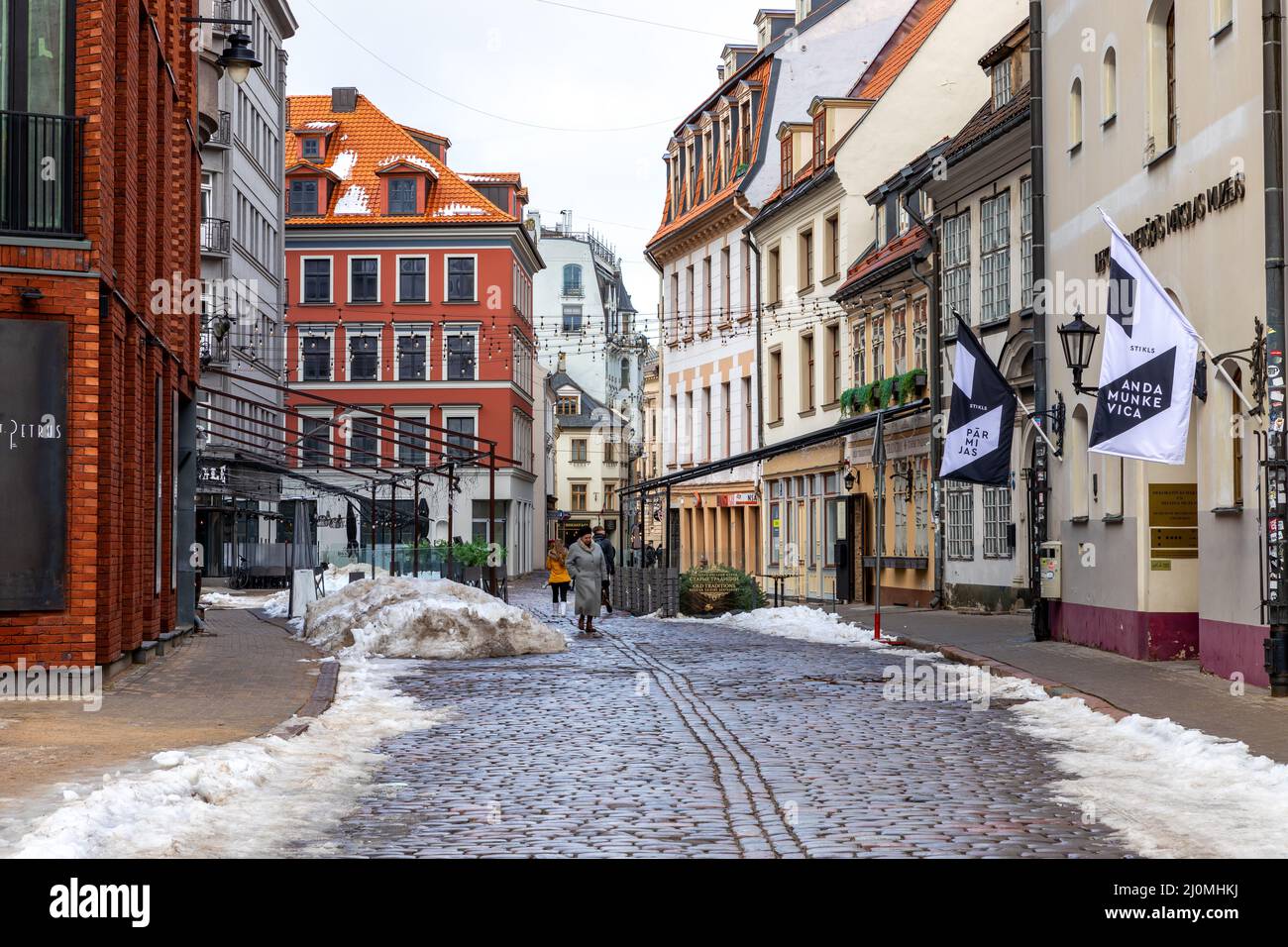Riga Old Town. Medieval Gothic Architecture. Riga the capital of Latvia ...