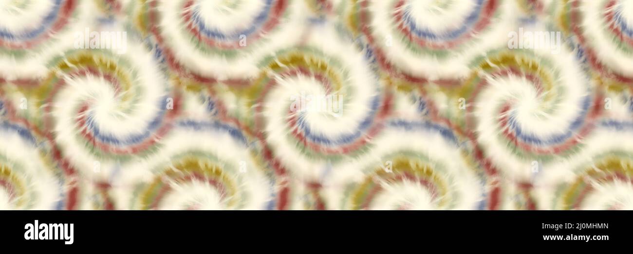 Seamless funky 1970s tie dye border motif pattern for surface design ...