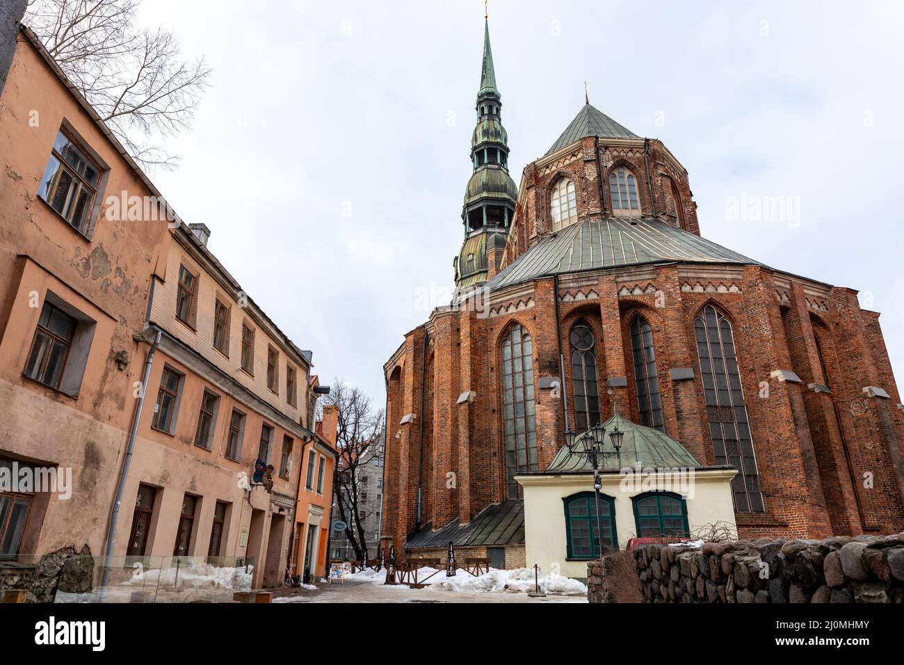 Riga Old Town. Medieval Gothic Architecture. Riga the capital of Latvia ...