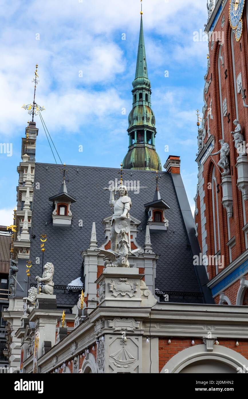 Riga Old Town. Medieval Gothic Architecture. Riga the capital of Latvia ...
