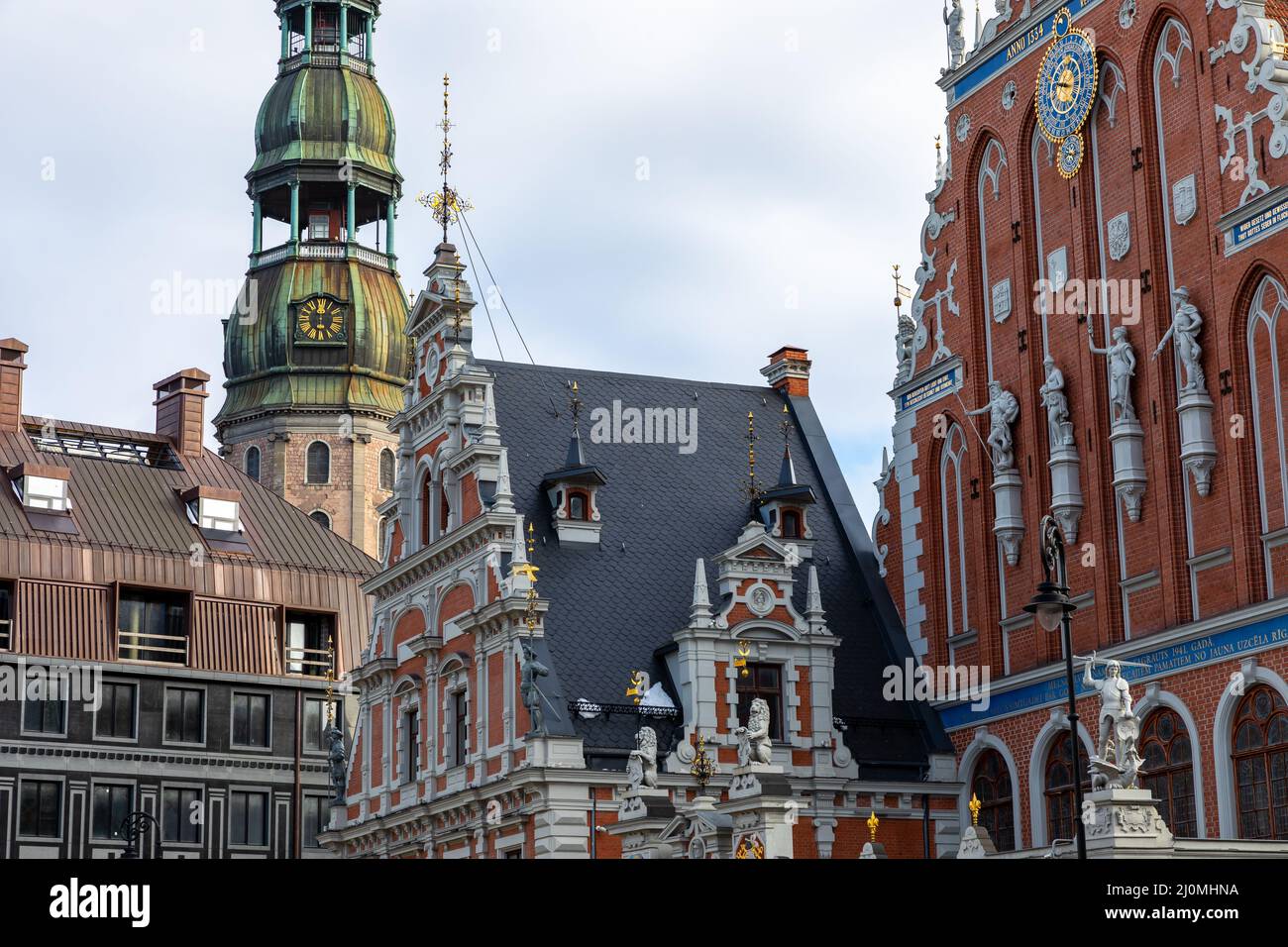 Riga Old Town. Medieval Gothic Architecture. Riga the capital of Latvia ...