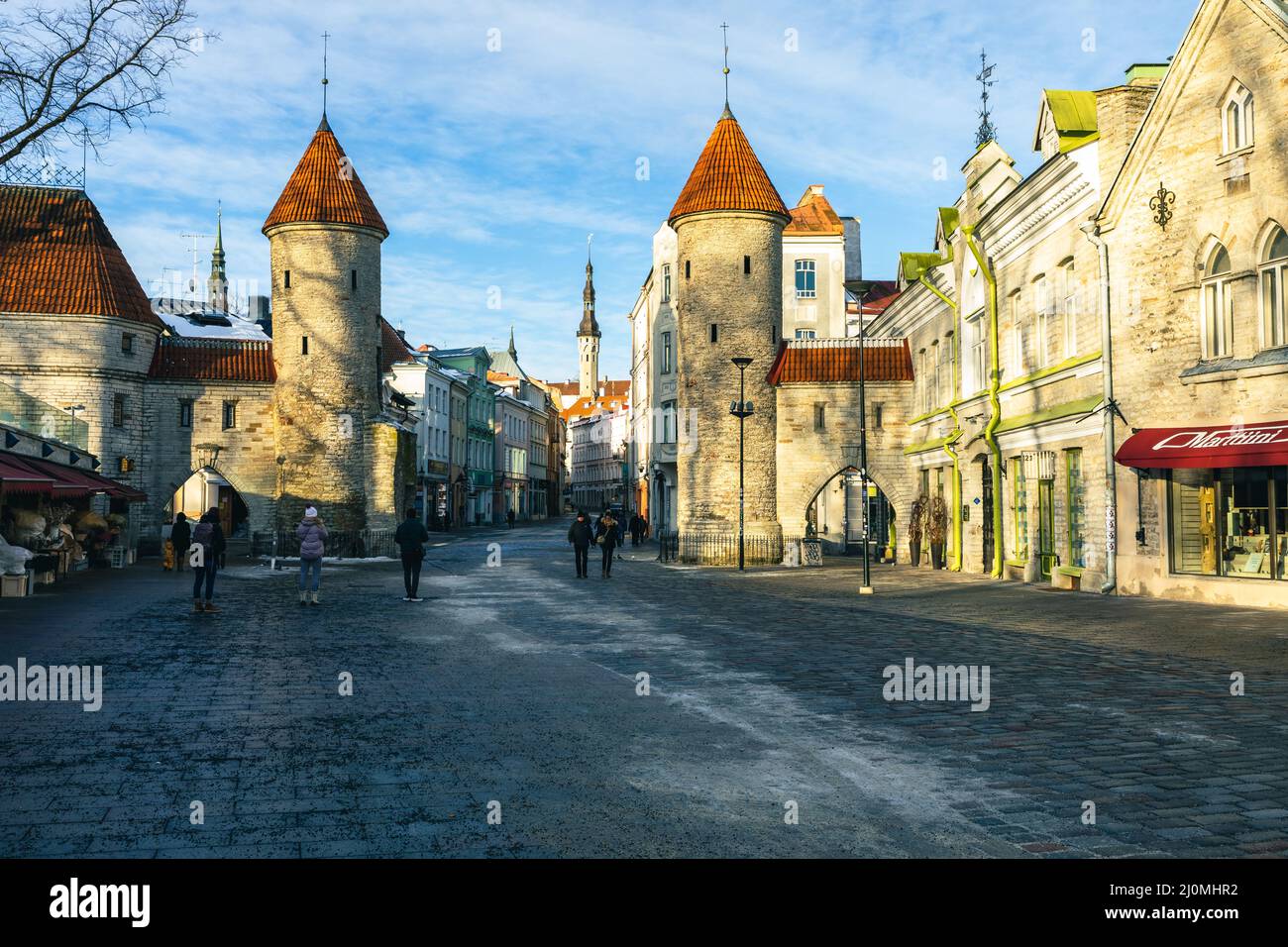 Tallin Old Town. Medieval Gothic Architecture. Tallin the capital of ...