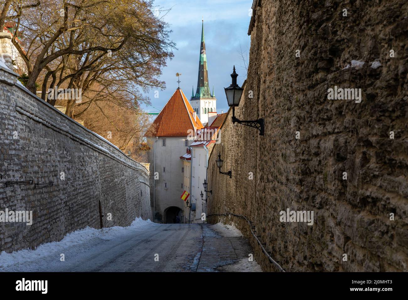 Tallin Old Town. Medieval Gothic Architecture. Tallin the capital of ...
