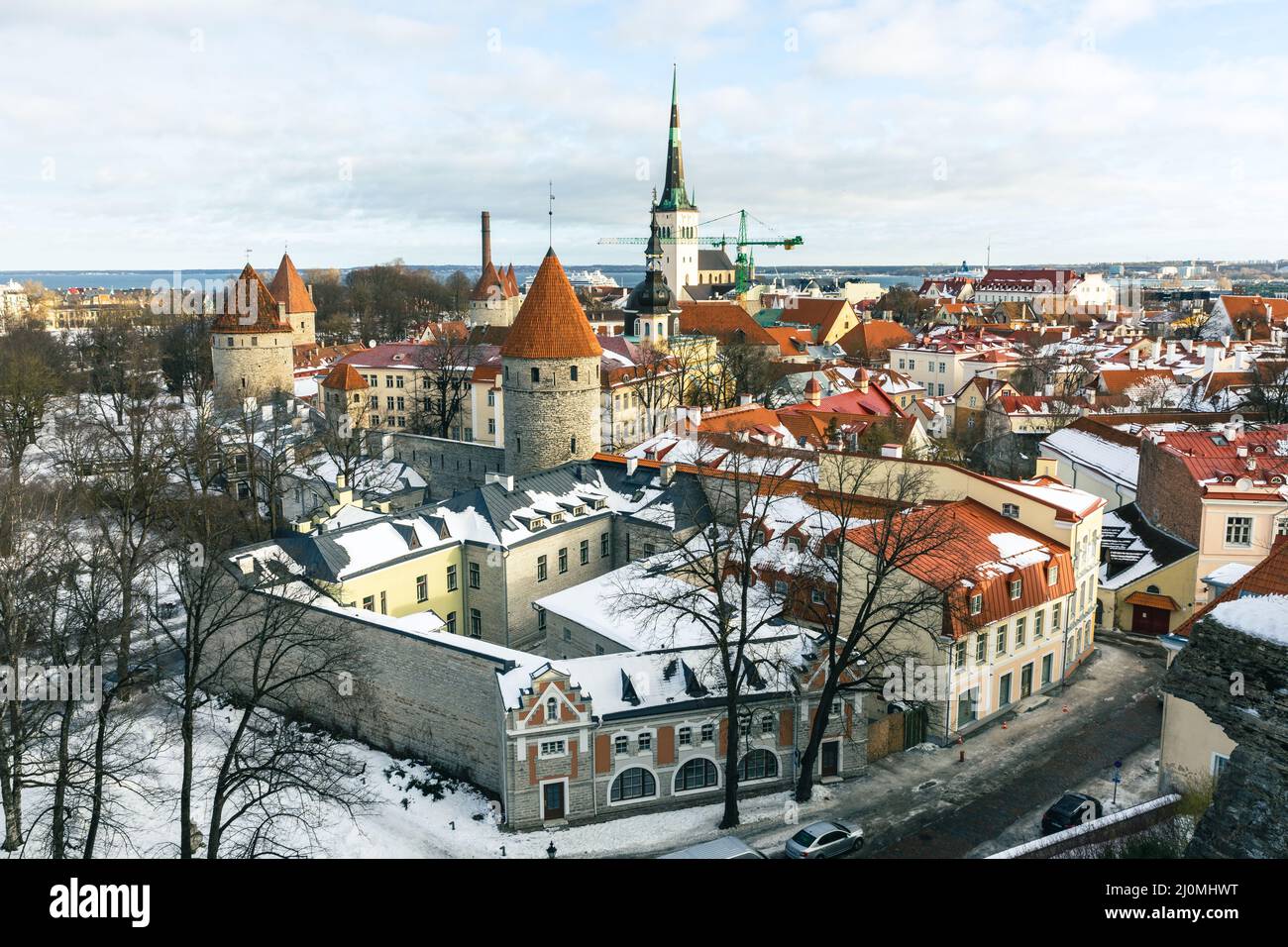 Tallin Old Town. Medieval Gothic Architecture. Tallin the capital of ...