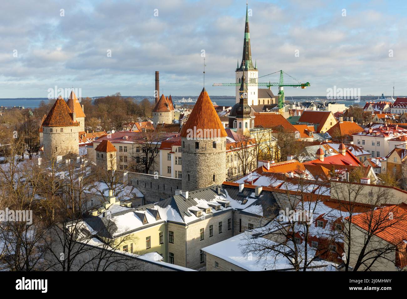 Tallin Old Town. Medieval Gothic Architecture. Tallin the capital of ...