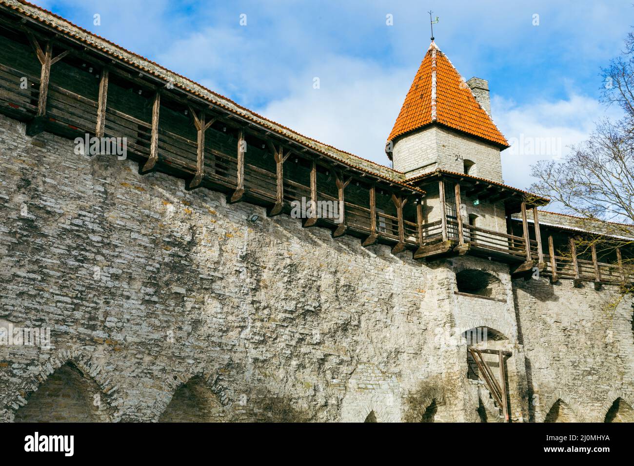 Tallin Old Town. Medieval Gothic Architecture. Tallin the capital of ...