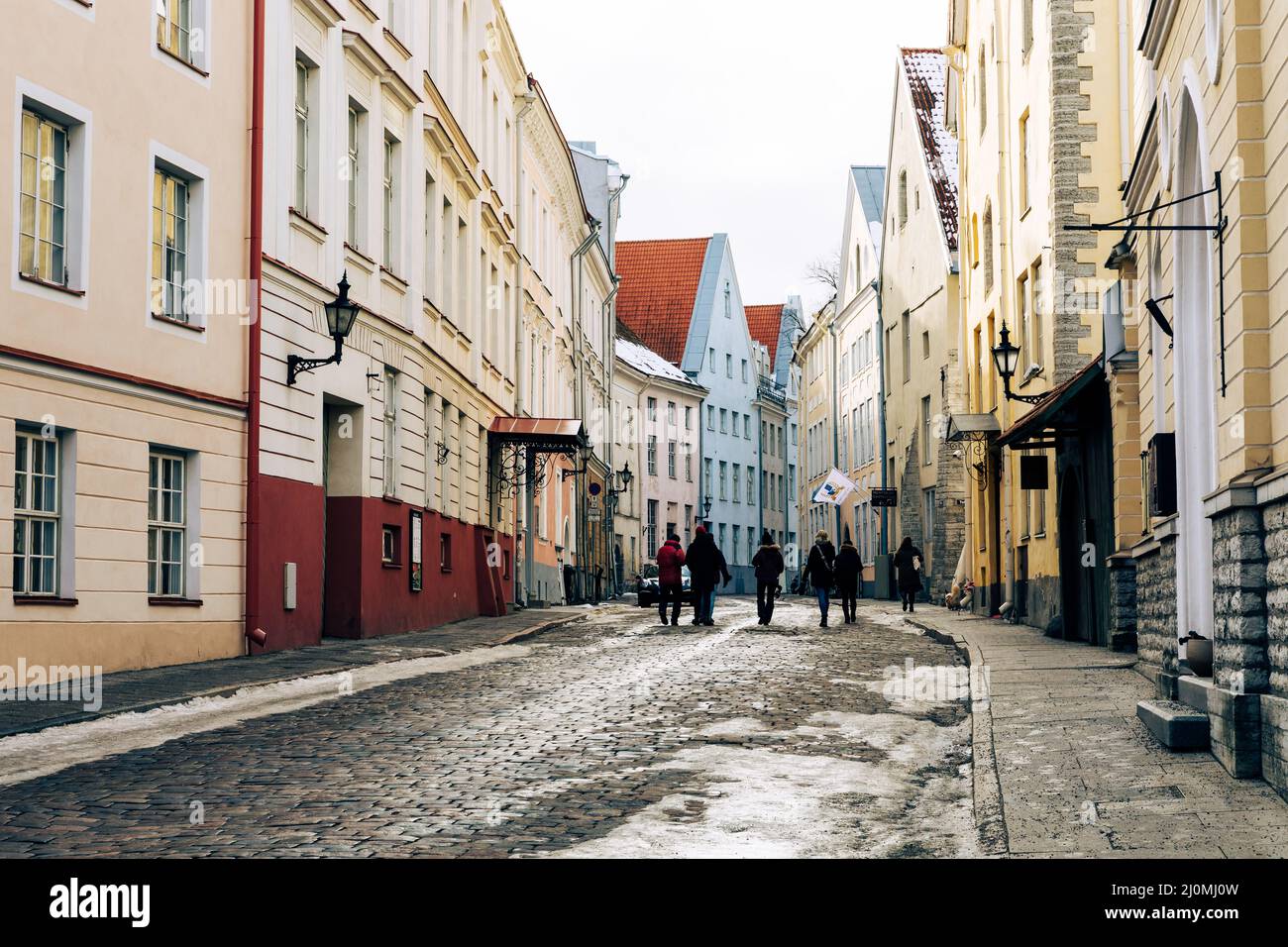 Tallin Old Town. Medieval Gothic Architecture. Tallin the capital of ...