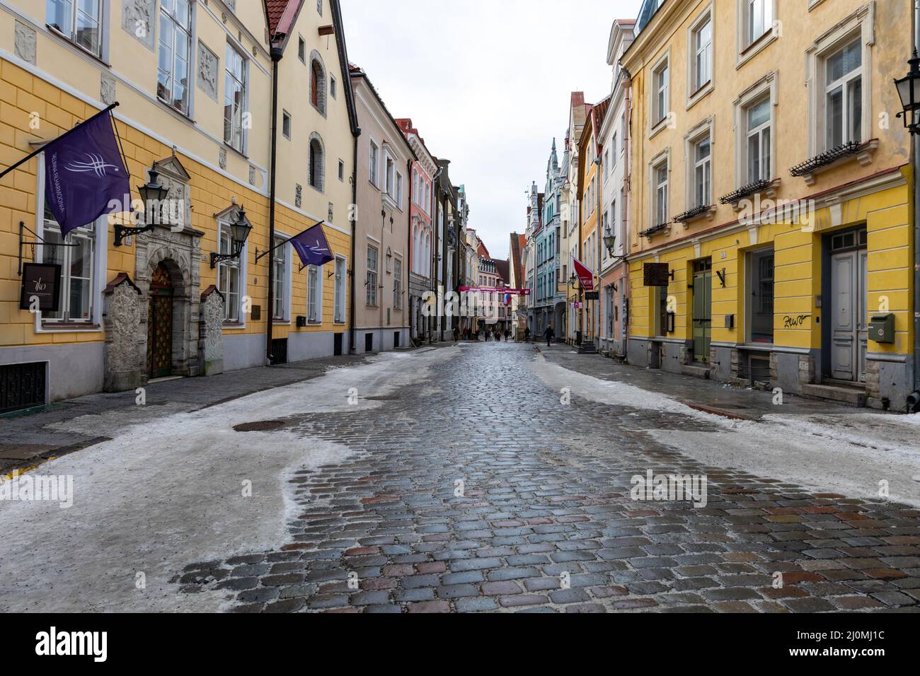 Tallin Old Town. Medieval Gothic Architecture. Tallin the capital of ...