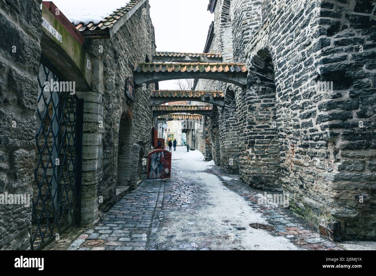 Tallin Old Town. Medieval Gothic Architecture. Tallin the capital of ...