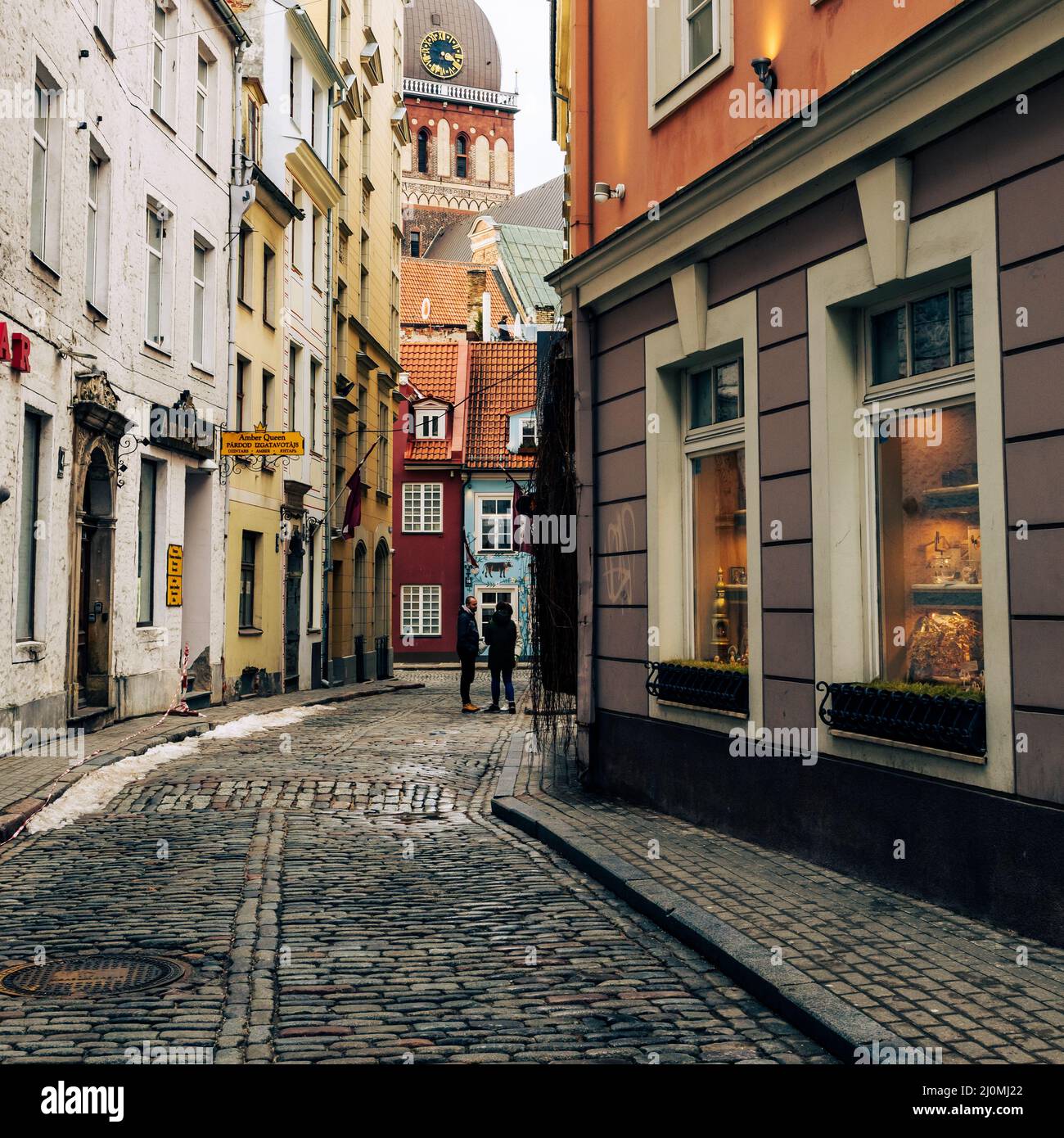 Riga Old Town. Medieval Gothic Architecture. Riga the capital of Latvia ...