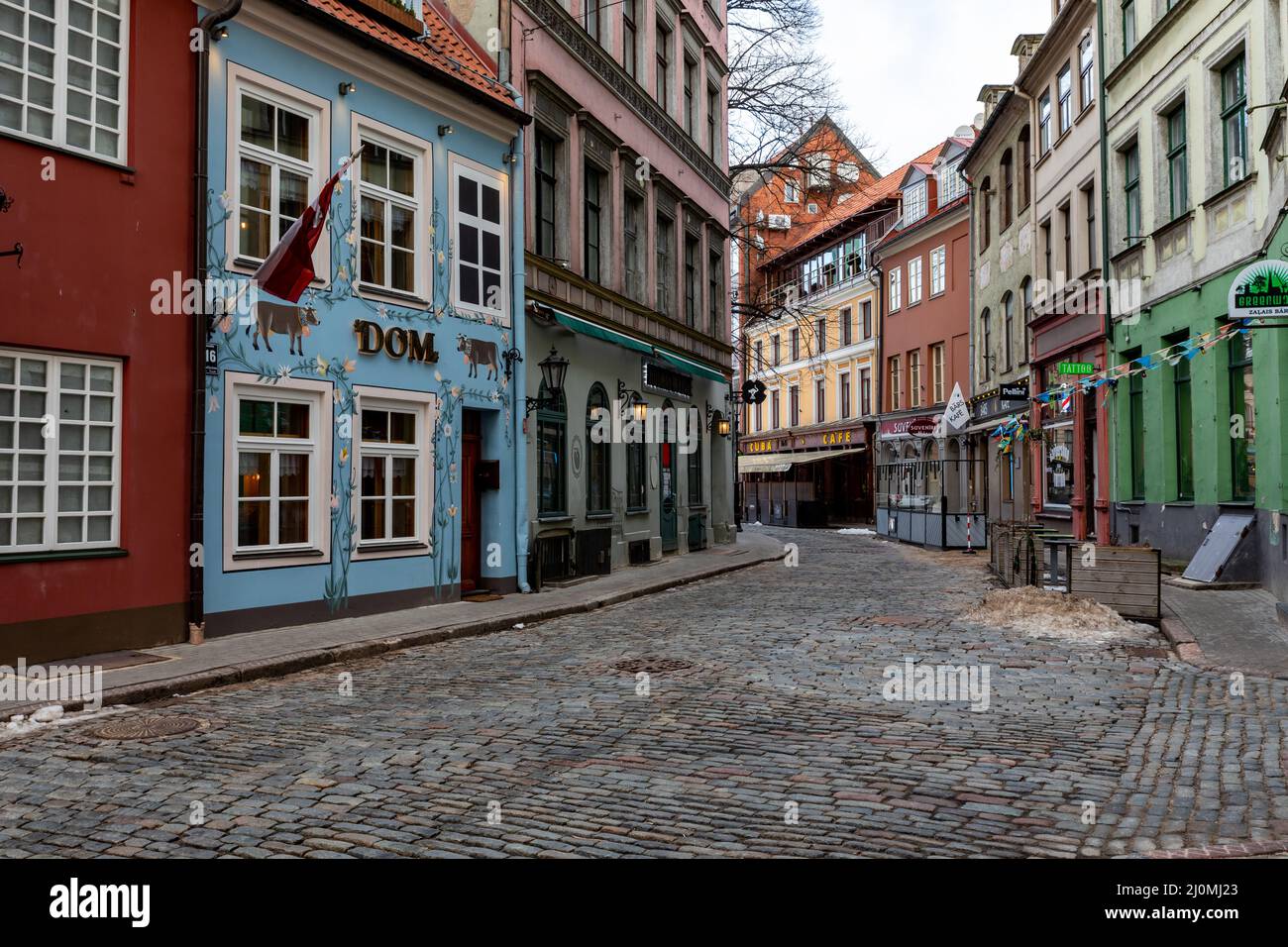 Riga Old Town. Medieval Gothic Architecture. Riga the capital of Latvia ...