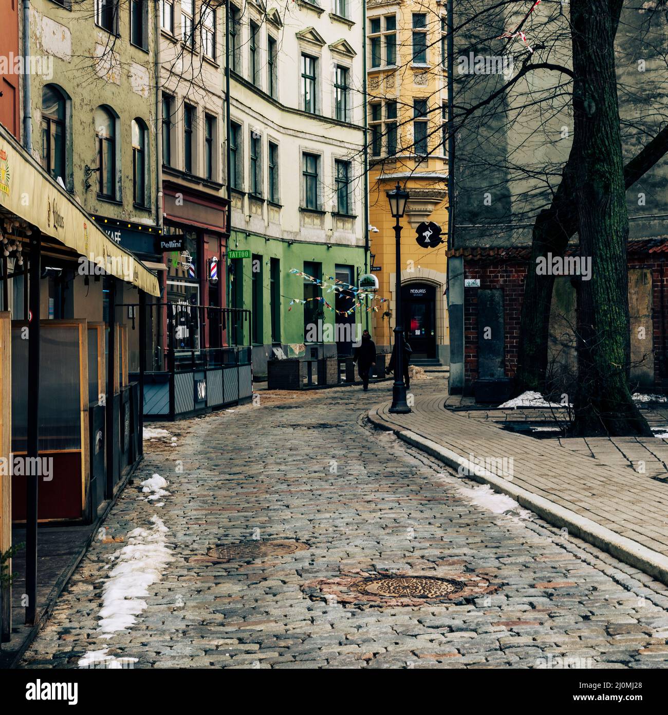 Riga Old Town. Medieval Gothic Architecture. Riga the capital of Latvia ...