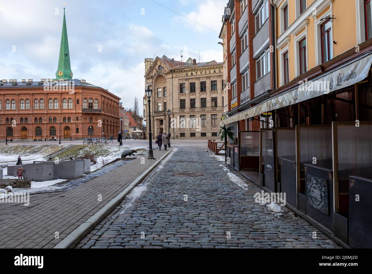 Riga Old Town. Medieval Gothic Architecture. Riga the capital of Latvia ...