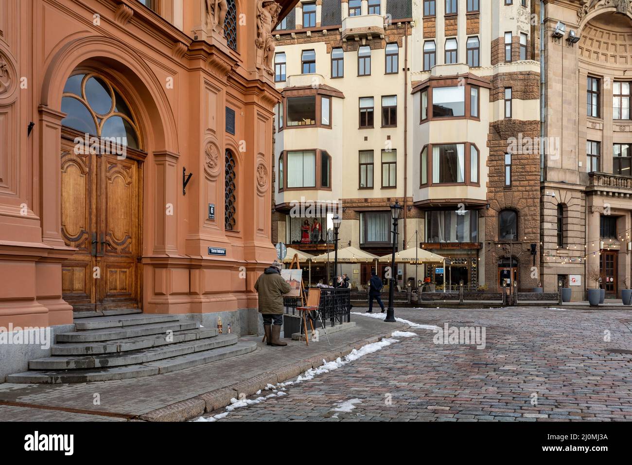 Riga Old Town. Medieval Gothic Architecture. Riga the capital of Latvia ...