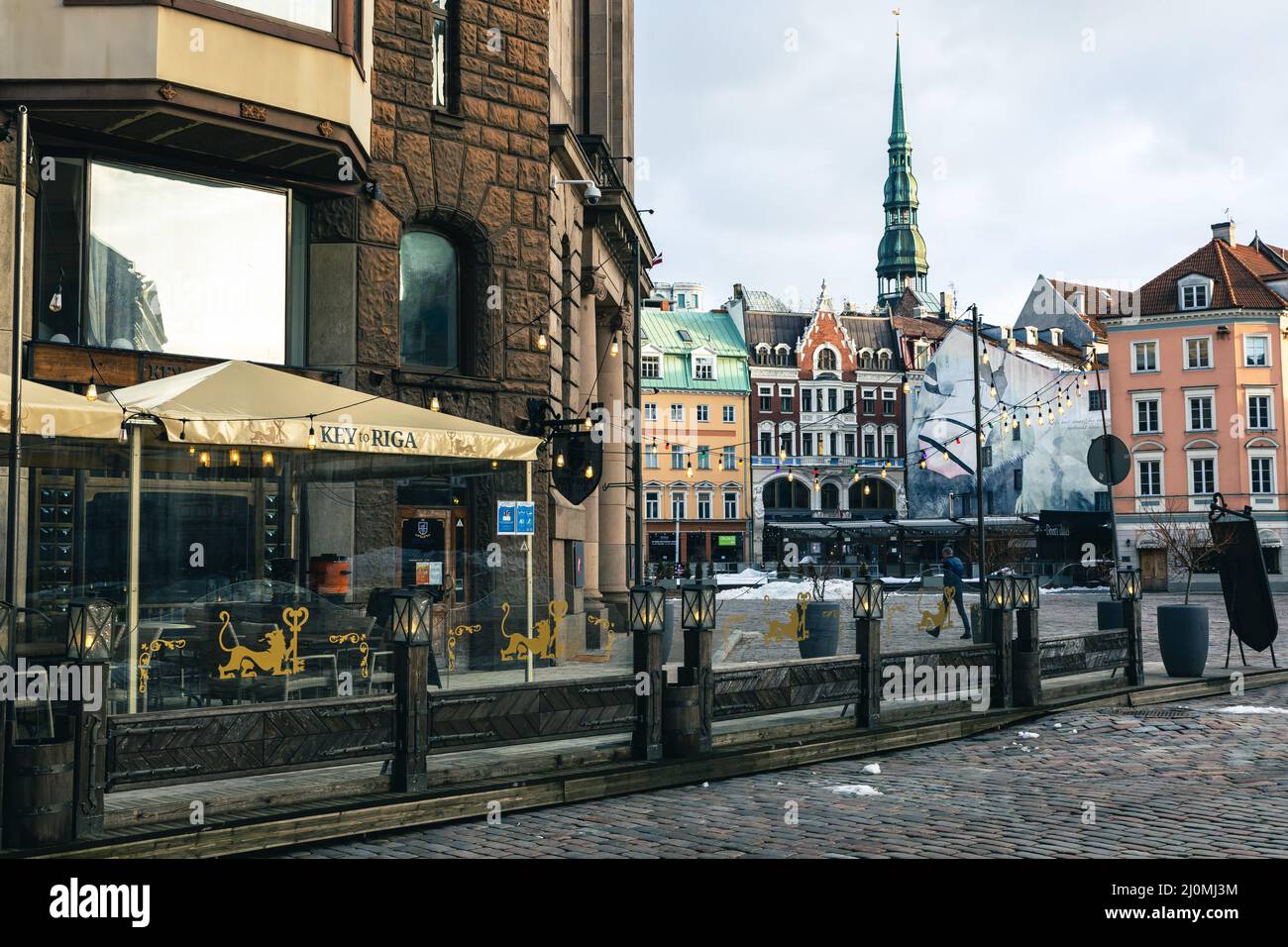 Riga Old Town. Medieval Gothic Architecture. Riga the capital of Latvia ...